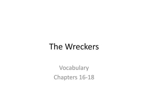 The Outsiders Vocabulary - Chapter 1 | PPTX
