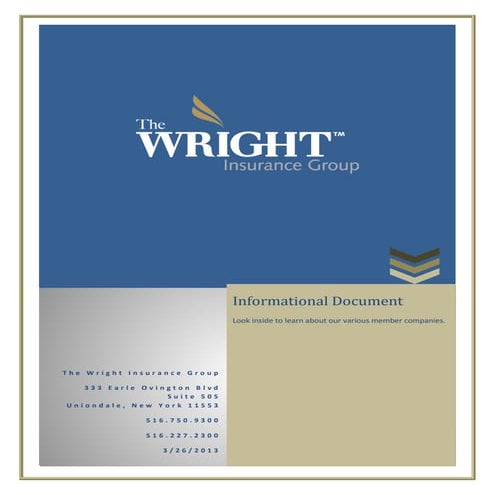 The Wright Insurance Group Informational Packet. | PDF | Home Insurance ...
