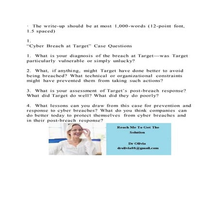 · The write up should be at most 1,000-words (12-point font, 1.5 sp | DOCX