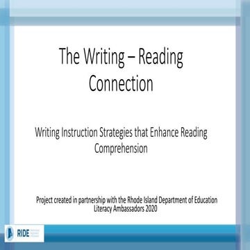 TheWriting-ReadingConnection.pptx