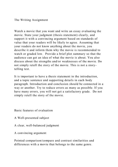 Writing a film review | PPT