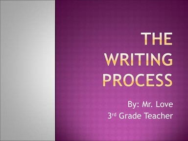 The writing process | PPT