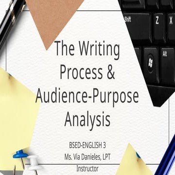 Purpose, audience, tone, and content | PPTX