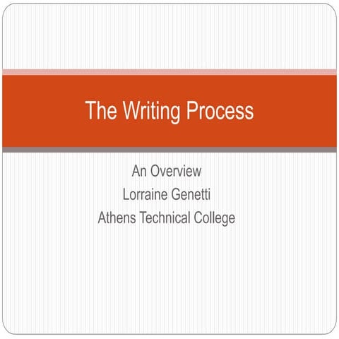 The Writing Process: An Overview | PPTX