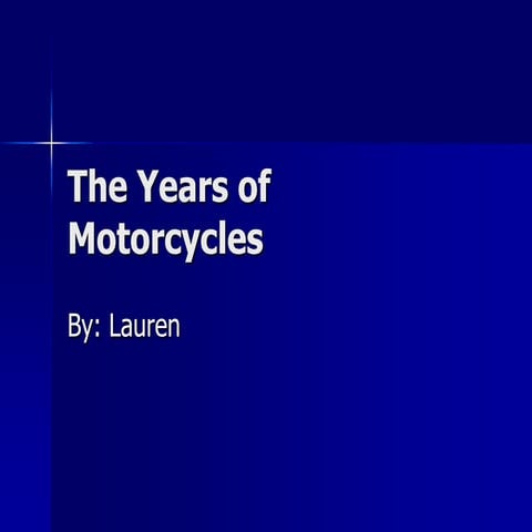The years of motorcycles | PPTX