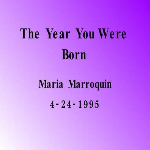 The year you were born powerpoint | PPT