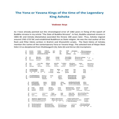 The Yona or Yavana Kings of the time of the Legendary King Ashoka.pdf