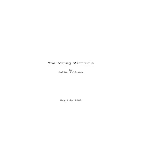 The young victoria script | PDF