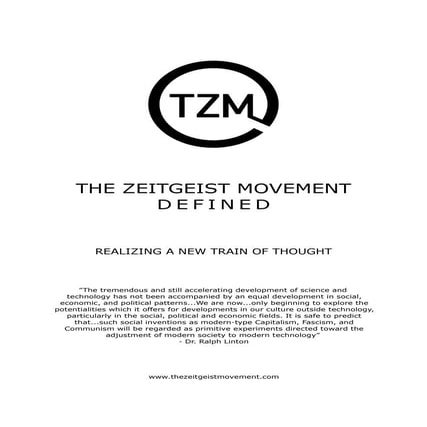 The zeitgeist movement_defined_6_by_9 | PDF | Economy | Business and ...