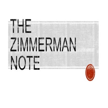 The zimmerman note | PPTX