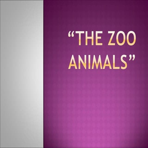 The zoo animals | PPT