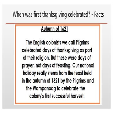 When was first thanksgiving celebrated - facts - when did thanksgiving ...
