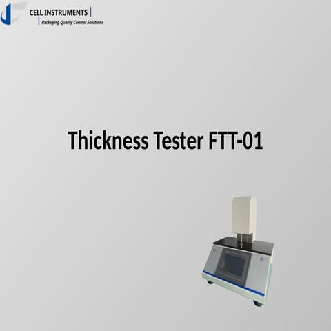 Plastic film thickness Thickness tester | PPTX