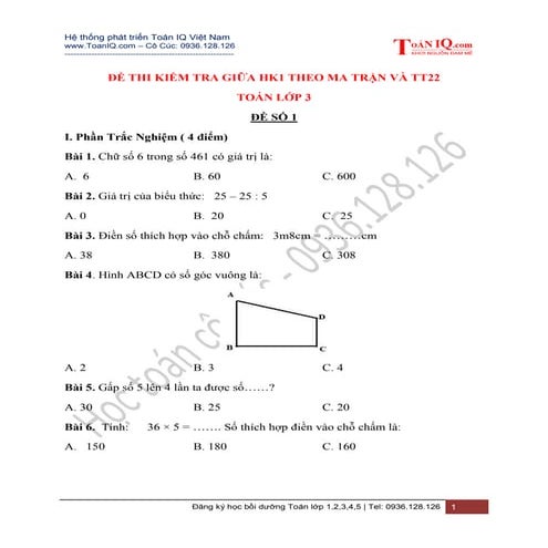 de-thi-kiem-tra-mon-toan-lop-3-giua-hk1-theo-ma-tran-va-tt22 | PDF