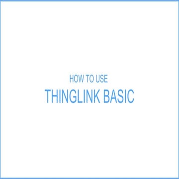 How to ThingLink Basic Features | PPT