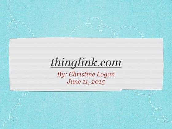 Steps for thinglink | PPT