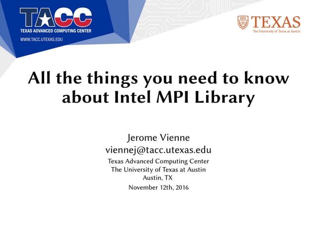 Everything You Need To Know About The Intel® Mpi Library Pdf Operating Systems Computer