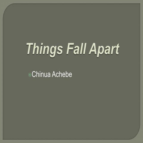 Ekwefi’s Role in Things Fall Apart by Chinua Achebe | PDF