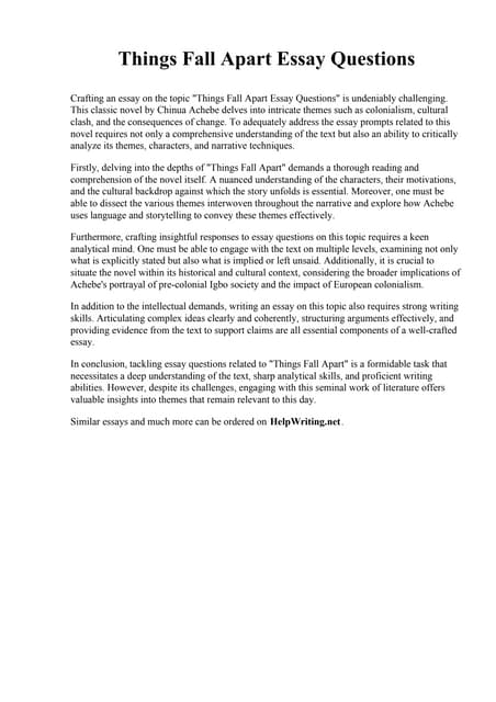 Essay On Things Fall Apart.pdf