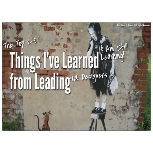 (The Top 2-3) Things I've Learned (& Am Still Learning) From Leading ...