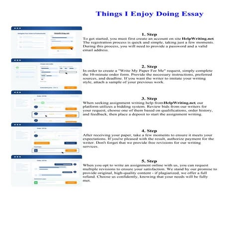 Things I Enjoy Doing Essay | PDF