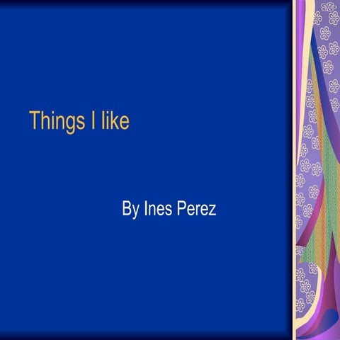 Things I Like | PPT | Drama | Genres