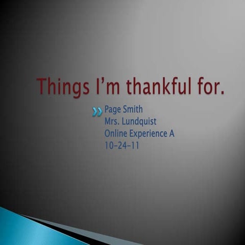 What i am thankful for! | PPTX