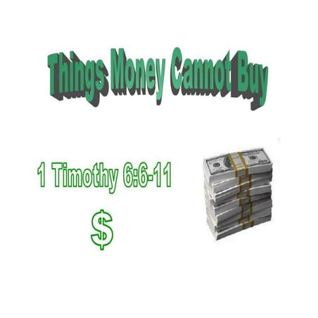 Things Money Cannot Buy | PDF