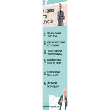 Things To Avoid | PDF