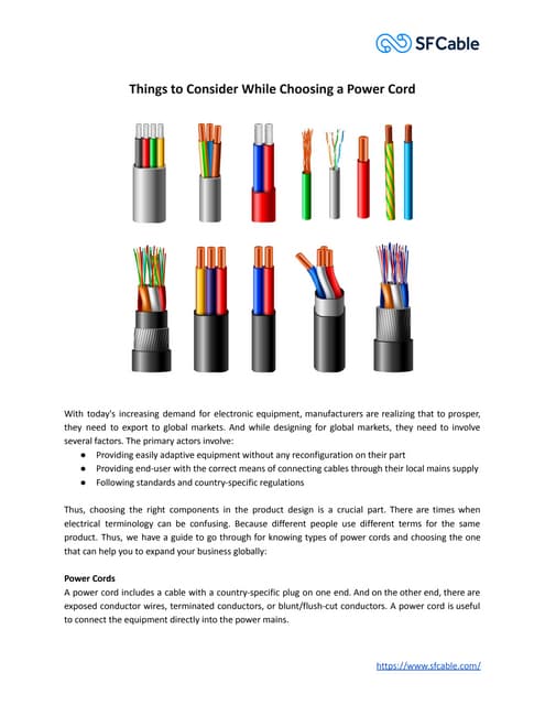 6 primary types of power cord | PDF