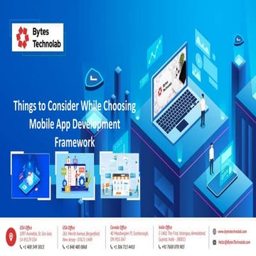 Things To Consider While Choosing Mobile App Development Framework Pptx