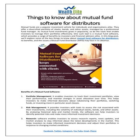 Things to know about mutual fund software for distributors.pdf