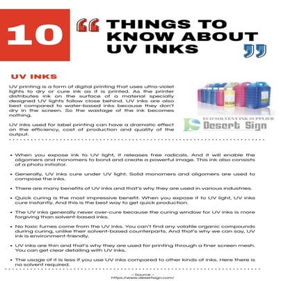10 Things to know about uv inks | PDF