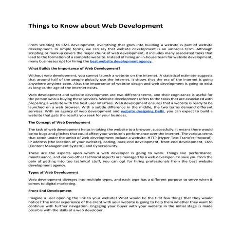 Role of Web Development Services........ | PPTX