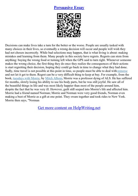 Persuasive Essay Examples High School | PDF