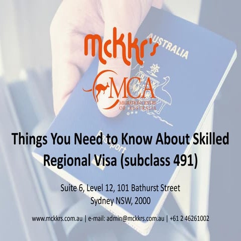 A guide to apply for Skilled Regional Visa subclass 491 | immigration Agents in Sydney,Australia ...
