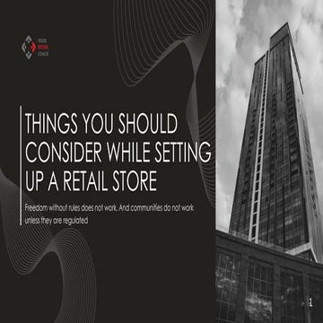 Things You Should Consider While Setting Up a Retail Store | PDF