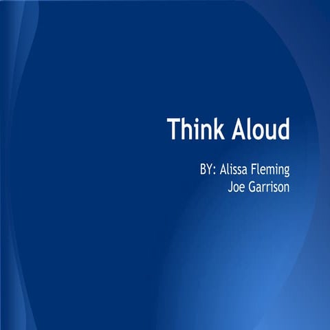 Think Aloud | PPT