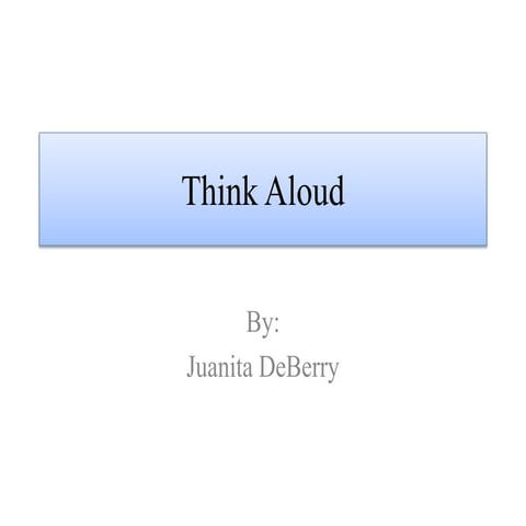 Think aloud | PPT