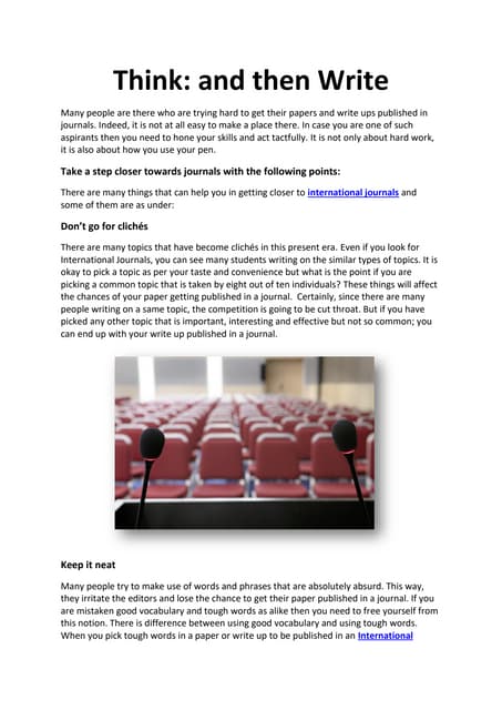 Bring standards in your writing! | PDF