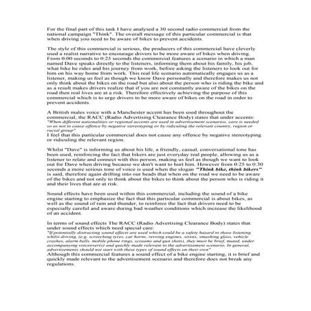 Think bike, think bikers advert | DOC