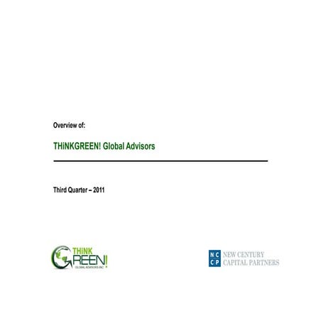 THiNKGREEN! NCCP Overview 2011 | PPT