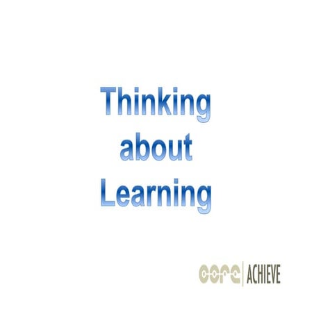 Thinking about learning | PDF