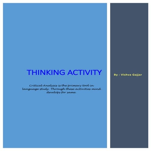Thinking activity | PDF