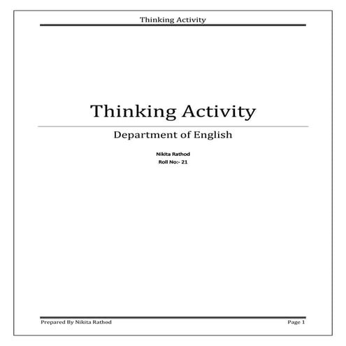 Thinking Activity PDF | PDF