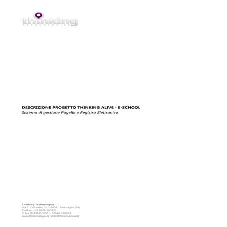 Thinking Alive - Presentazione | PDF