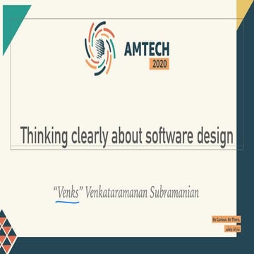 Thinking clearly about software design | PPT