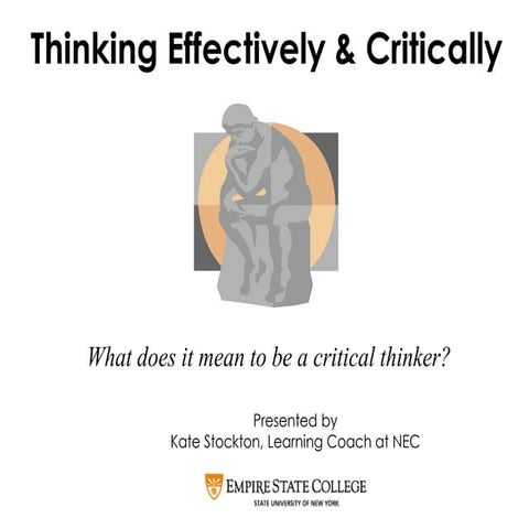 Thinking Effectively & Critically | PPTX