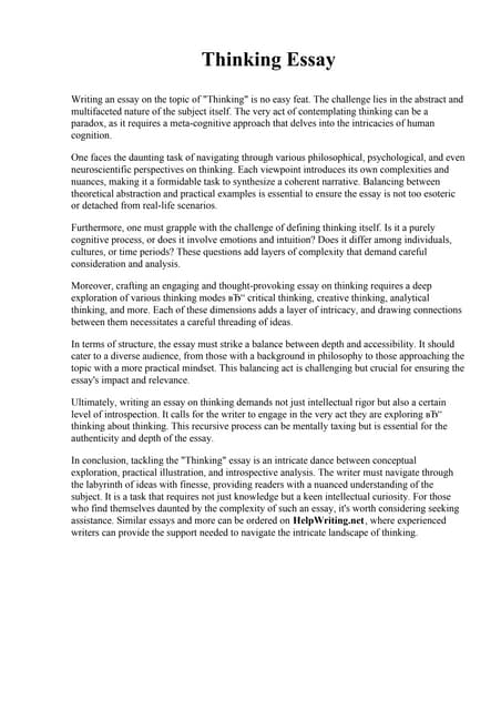 Essay On Thinking.pdf