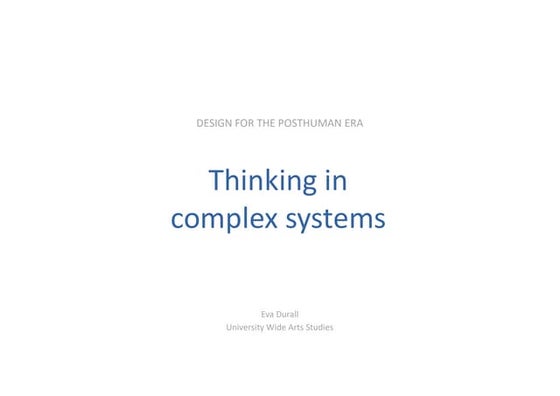 Dynamic Entanglements Complex Systems in Emergency Management.pptx